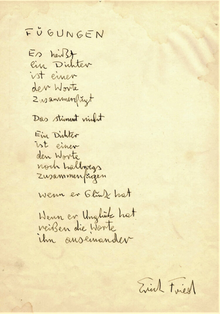 Gedichte Von Erich Fried